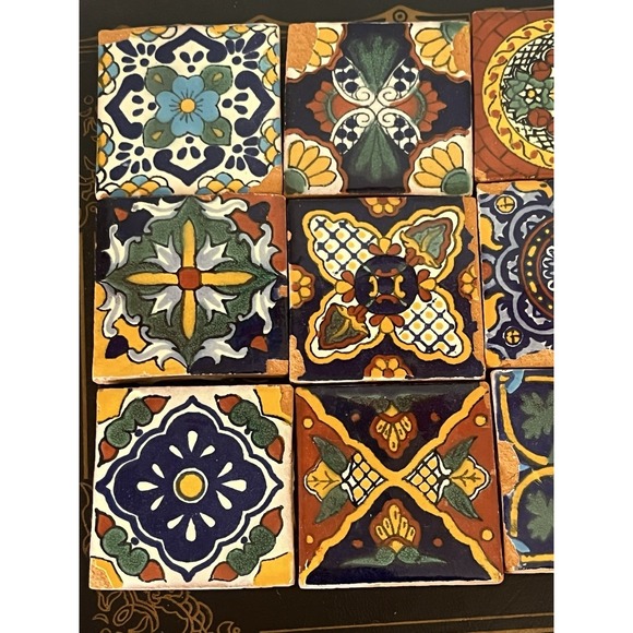 Art | 1 Mexican Talavera Ceramic Tiles 2x2 Ten Different Patterns ...